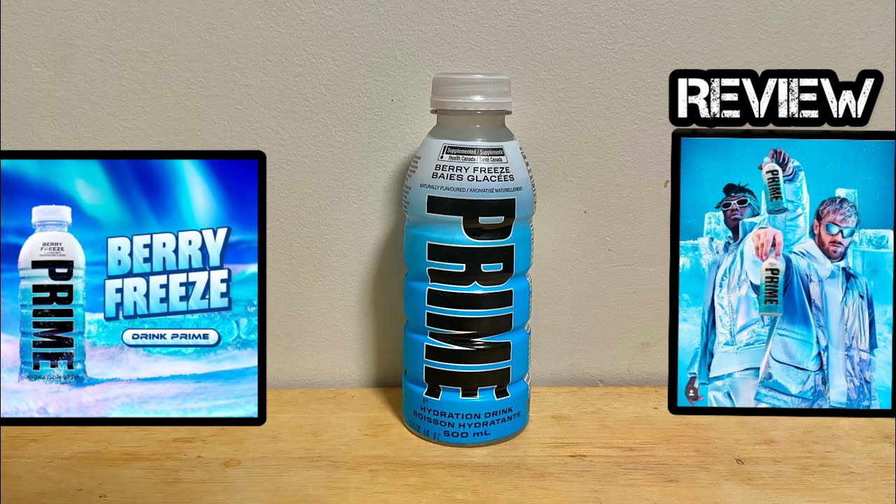 Today I am reviewing prime hydration drink flavor, berry freeze - YouTube
