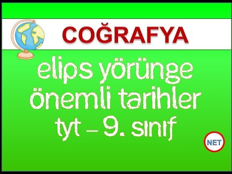 Elips Yörünge - Önemli Tarihler - Tyt Coğrafya - 9. Sınıf Coğrafya - Net Eğitim
