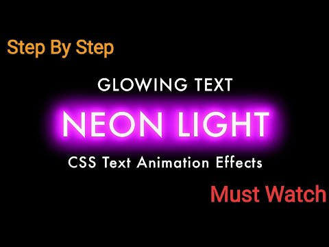 How to make animation text glow effect by Html coding | Web Designing # ...