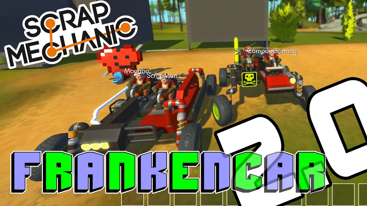 Franken Car 2.0 - Left and Right Multi Driver Race! (Scrap Mechanic #69 ...