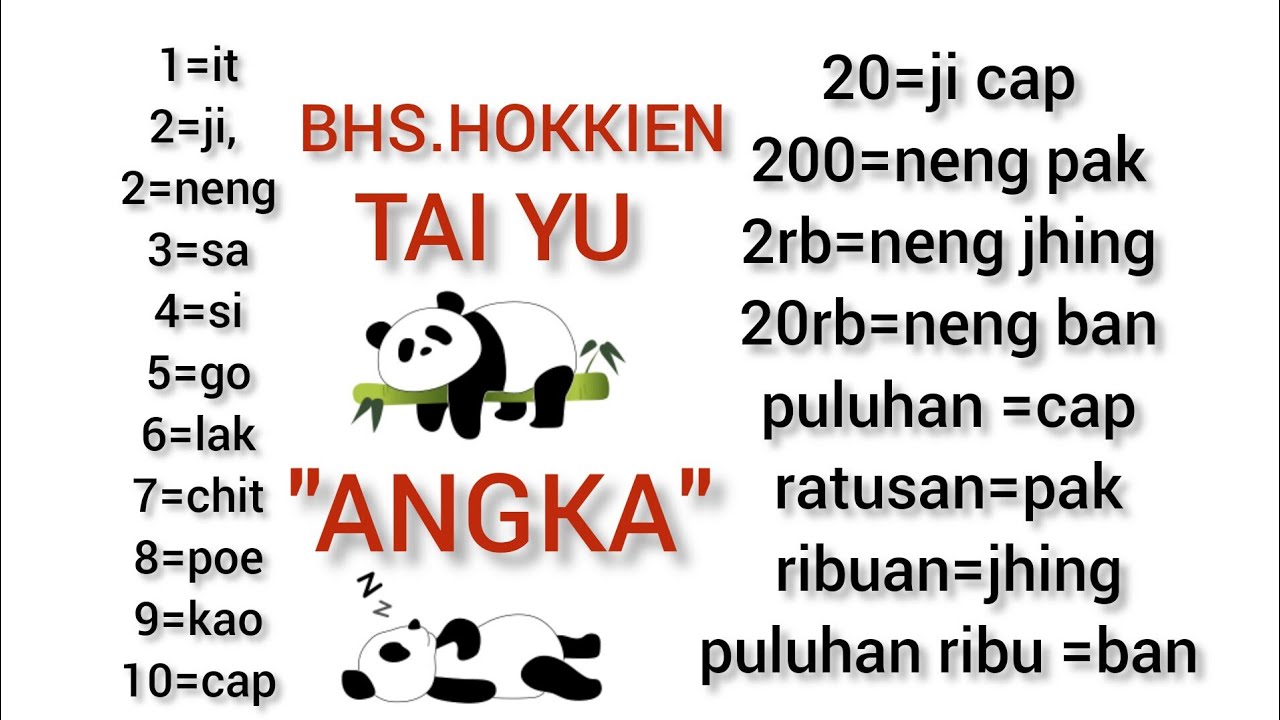 Belajar Bahasa HOKKIAN TAIWAN - ANGKA ‼️ Pemula langsung lihai⁉️ - YouTube