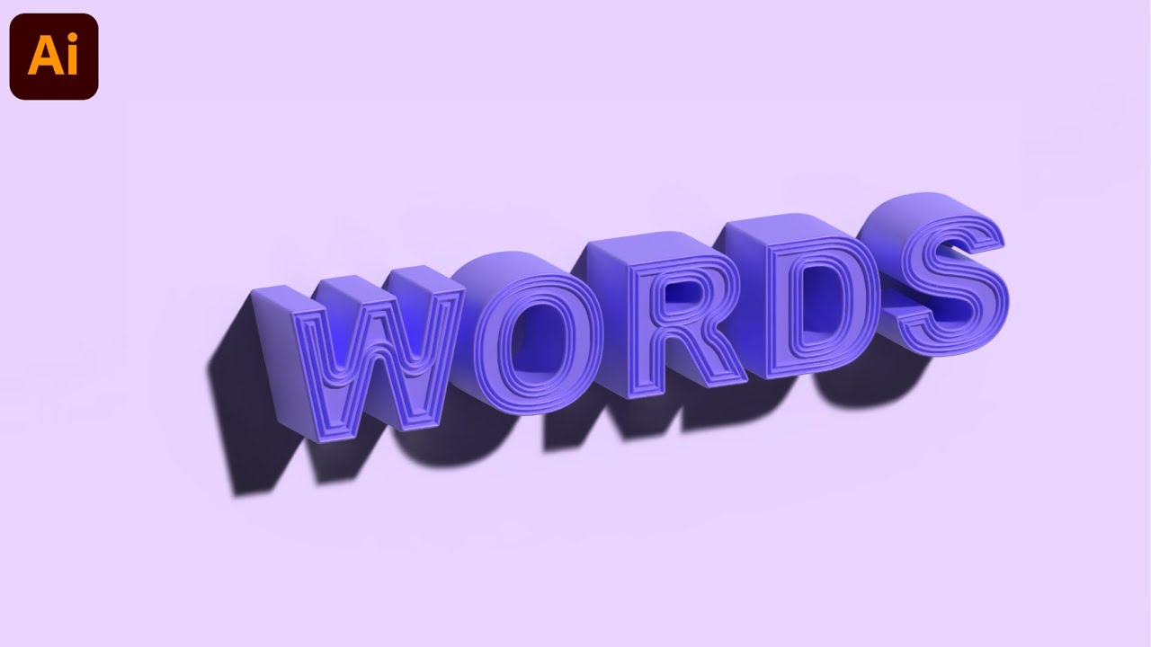 3D Textured Text Effect On Illustrator | Easy Beginner Tutorial - YouTube