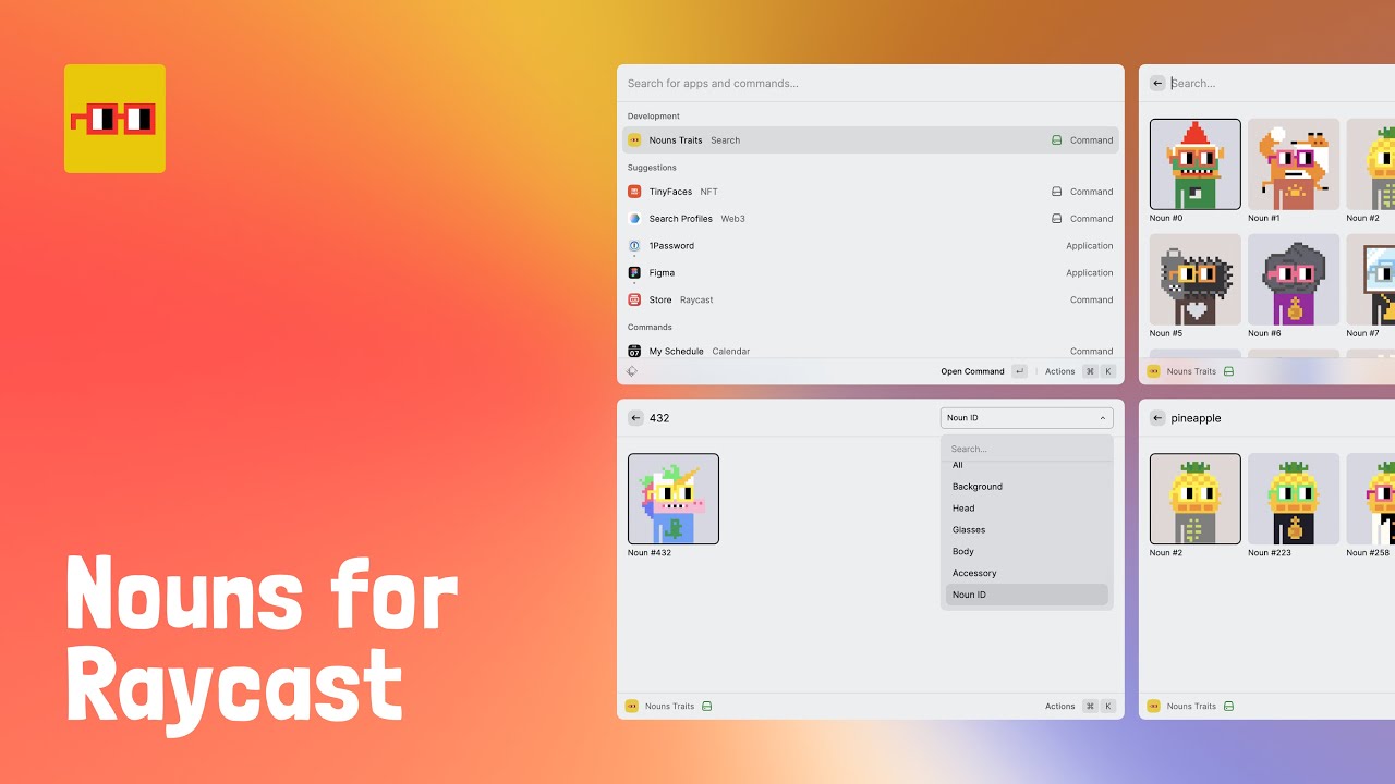 Nouns Raycast Extension Prototype - YouTube