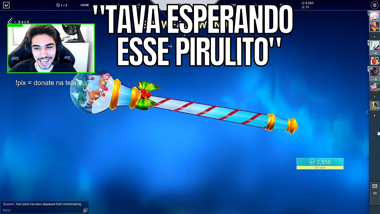 ASPAS COMPROU A SKIN DE FACA QUE ELE MAIS QUERIA! @ASPAS - YouTube