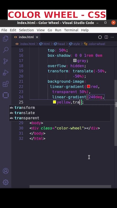 Color Wheel With HTML & CSS - YouTube