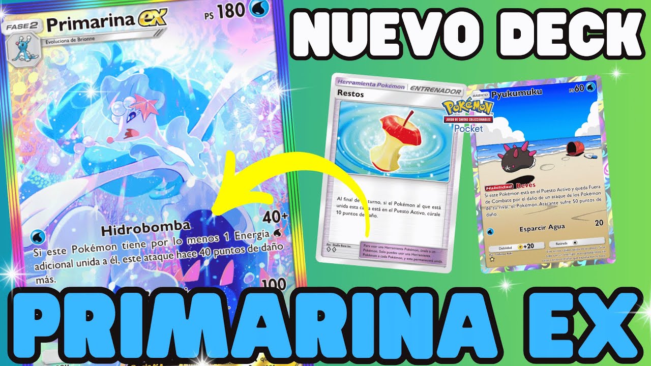 El NUEVO MEJOR DECK de AGUA con PRIMARINA EX que te HARÁ SUBIR FÁCIL en ...