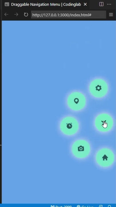 Draggable Circular Navigation Menu Using Javascript Html Css Source Code On Pin Comment