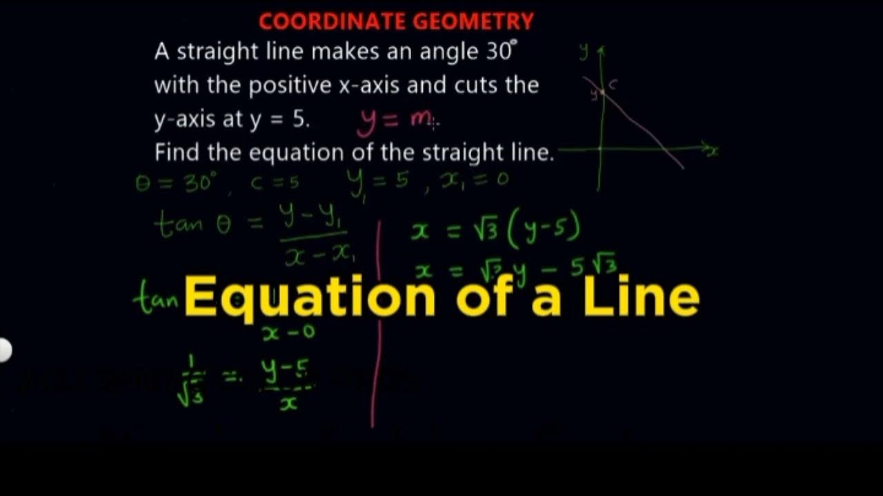 Equation of a Line (Coordinate Geometry) - YouTube