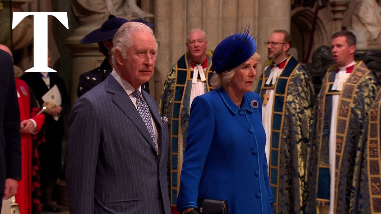 King Charles and senior royals attend Commonwealth service - YouTube