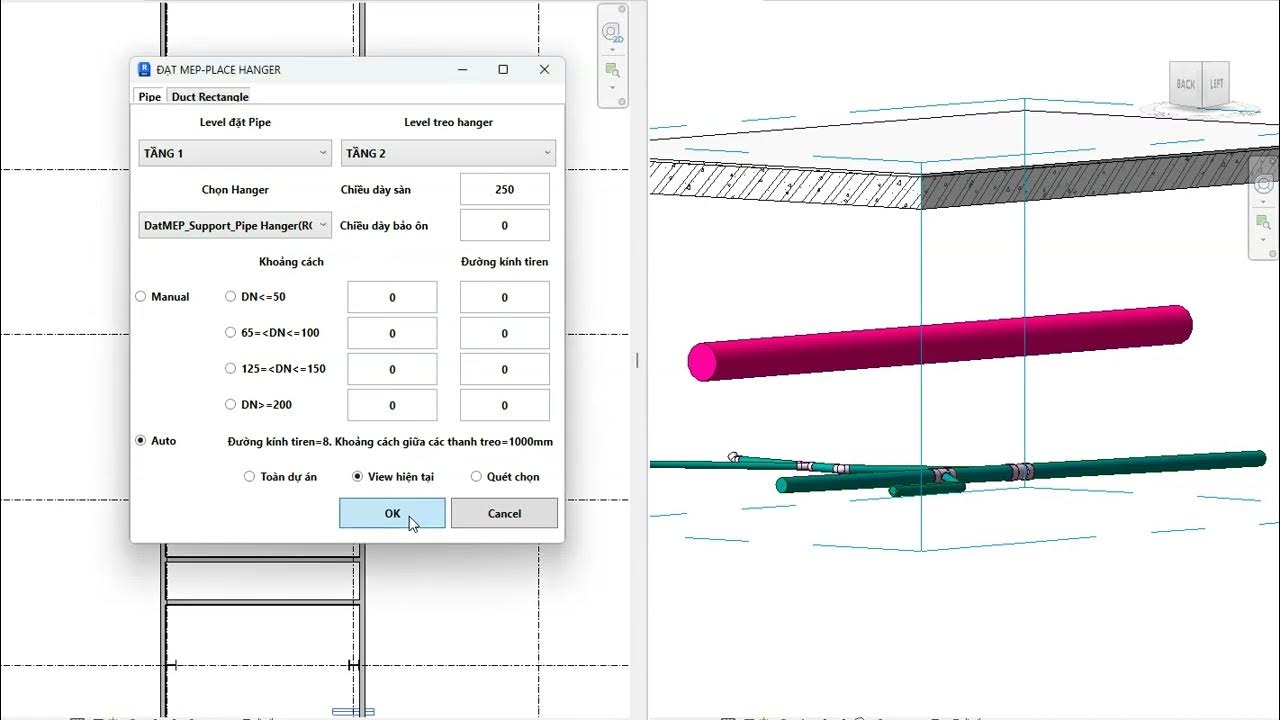 Auto place hangers for pipe. Mode: Auto. Using Revit API - YouTube
