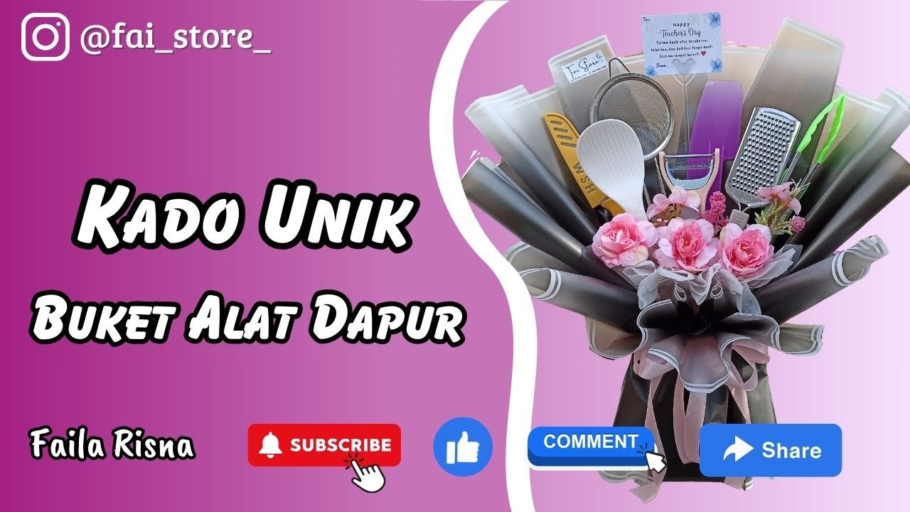 Cara Membuat Buket Alat Dapur | Buket Hari Guru | Buket Hari Ibu | DIY ...