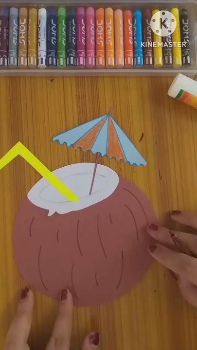 Coconut water 🥥 #craft #papercraft #summer #summervibes #summerdrink # ...