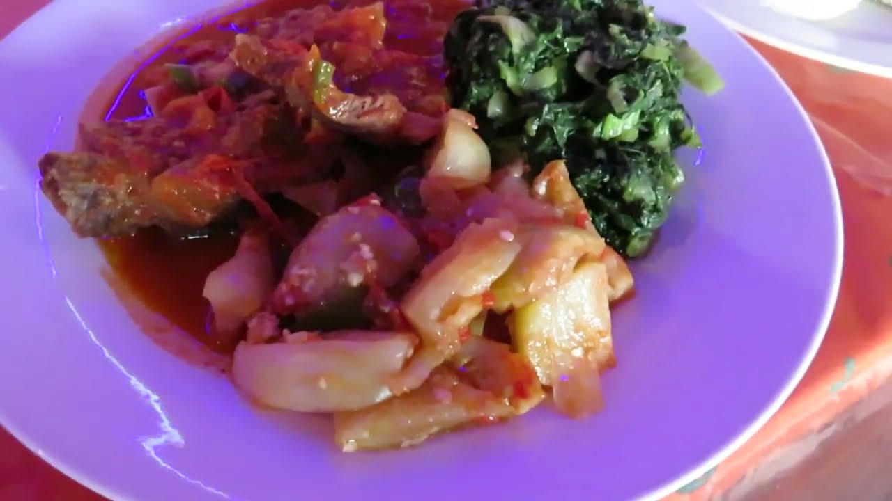 Having Beef with buhobe / Nshima in a mongu restaurant for my super ...