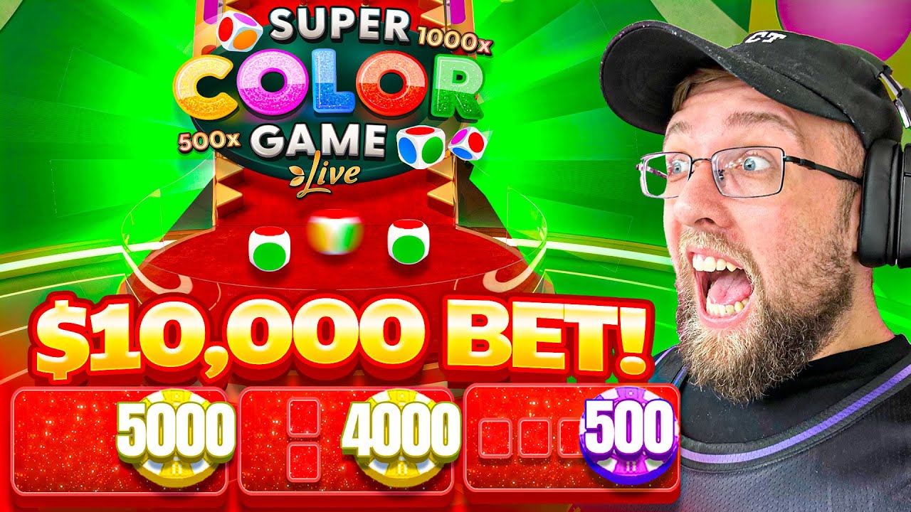 INSANE SINGLE COLOR BETS ON THE NEW SUPER COLOR GAME SHOW! (MAX BETS ...