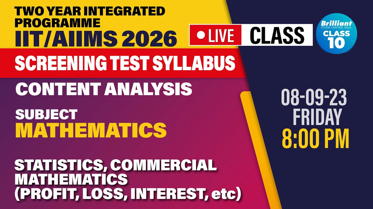 STATISTICS, COMMERCIAL MATHEMATICS | LIVE | MATHEMATICS | 08/09/2023 ...
