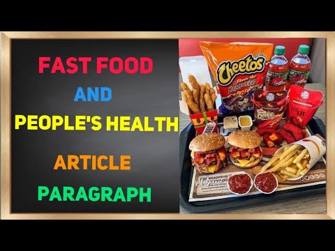 Fast food and people's health| The impact of junk food on health ...