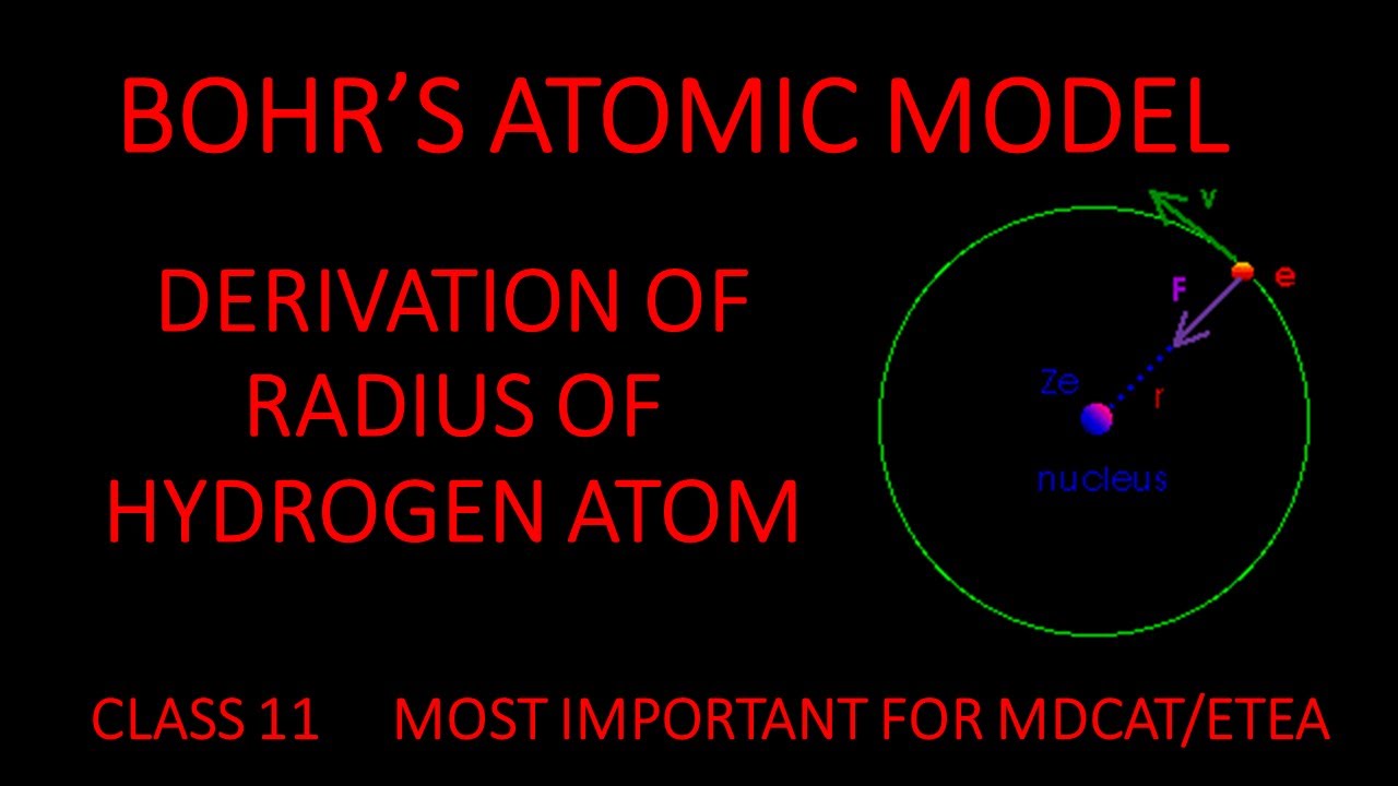 Mastering Bohrs Model Calculating The Radius Of Hydrogen Atom Youtube