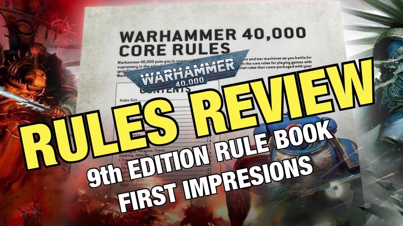 RULES REVIEW 9th Edition Warhammer 40k rules book - YouTube