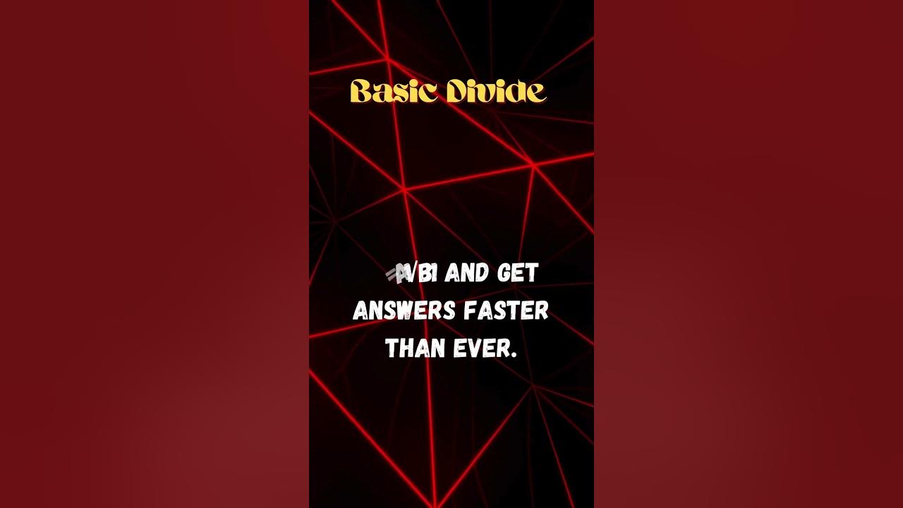 Master Excel Basics: Learn How to Divide Numbers with Ease! - YouTube