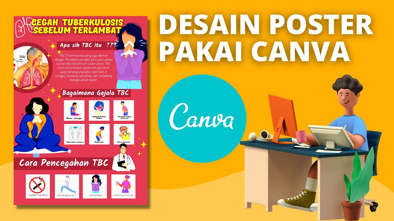 CARA MEMBUAT POSTER ILMIAH PAKAI CANVA | POSTER TBC | POSTER ALA CANVA ...