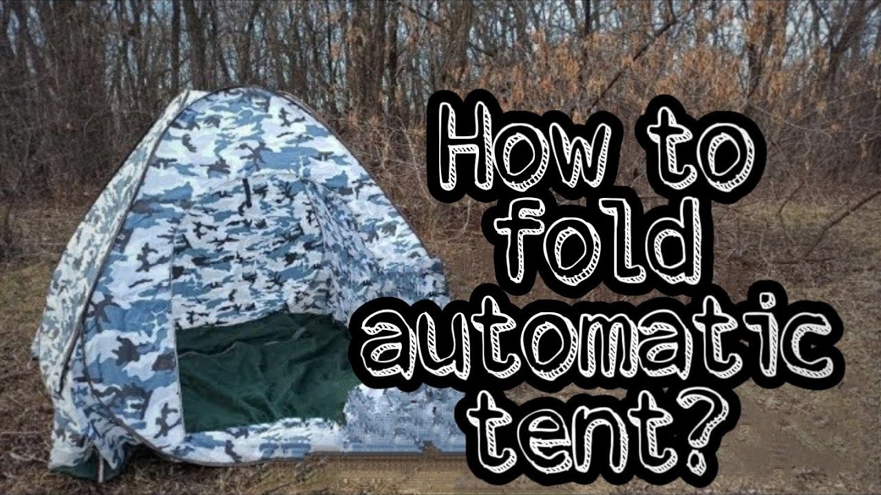 How to properly fold an automatic tent? Two ways to fold the winter ...