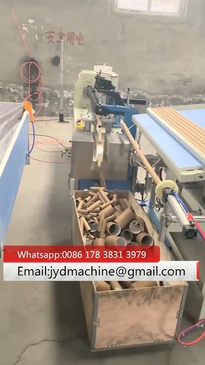Automatic Paper Tube Loading And Unloading Cutting Machine With Multi-cutters - YouTube