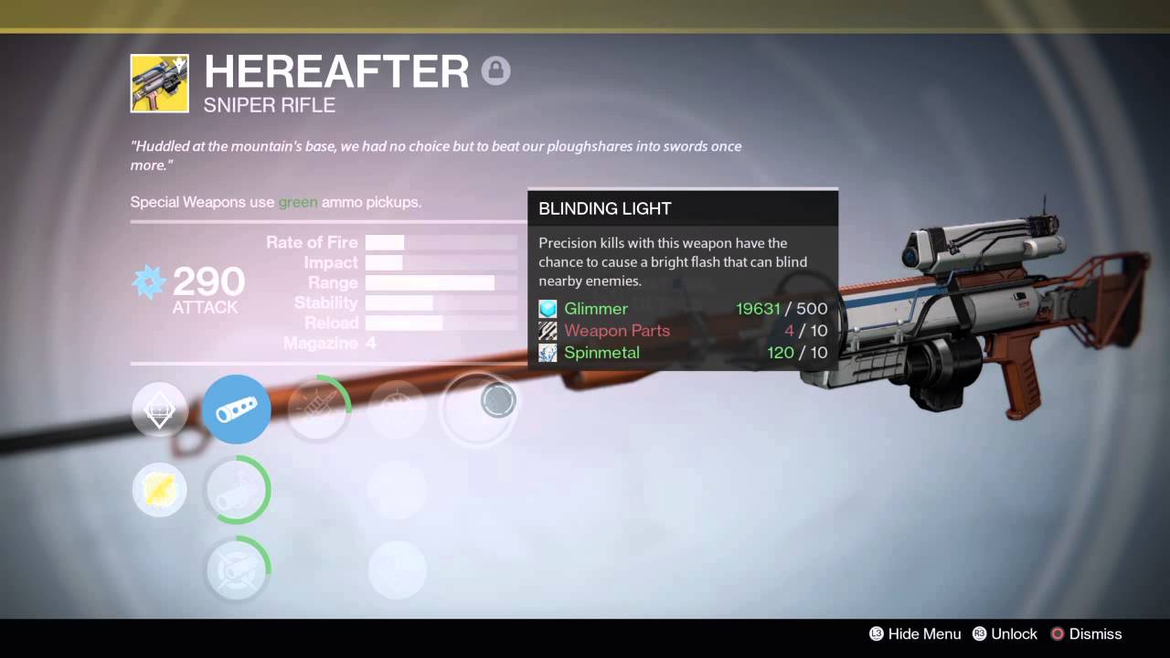 Destiny Hunter sniper comparison - YouTube