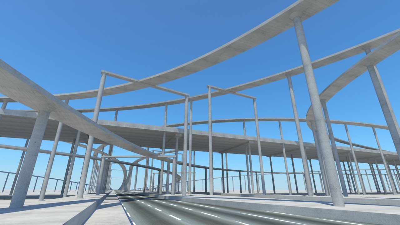 Four Level Freeway Interchange - YouTube