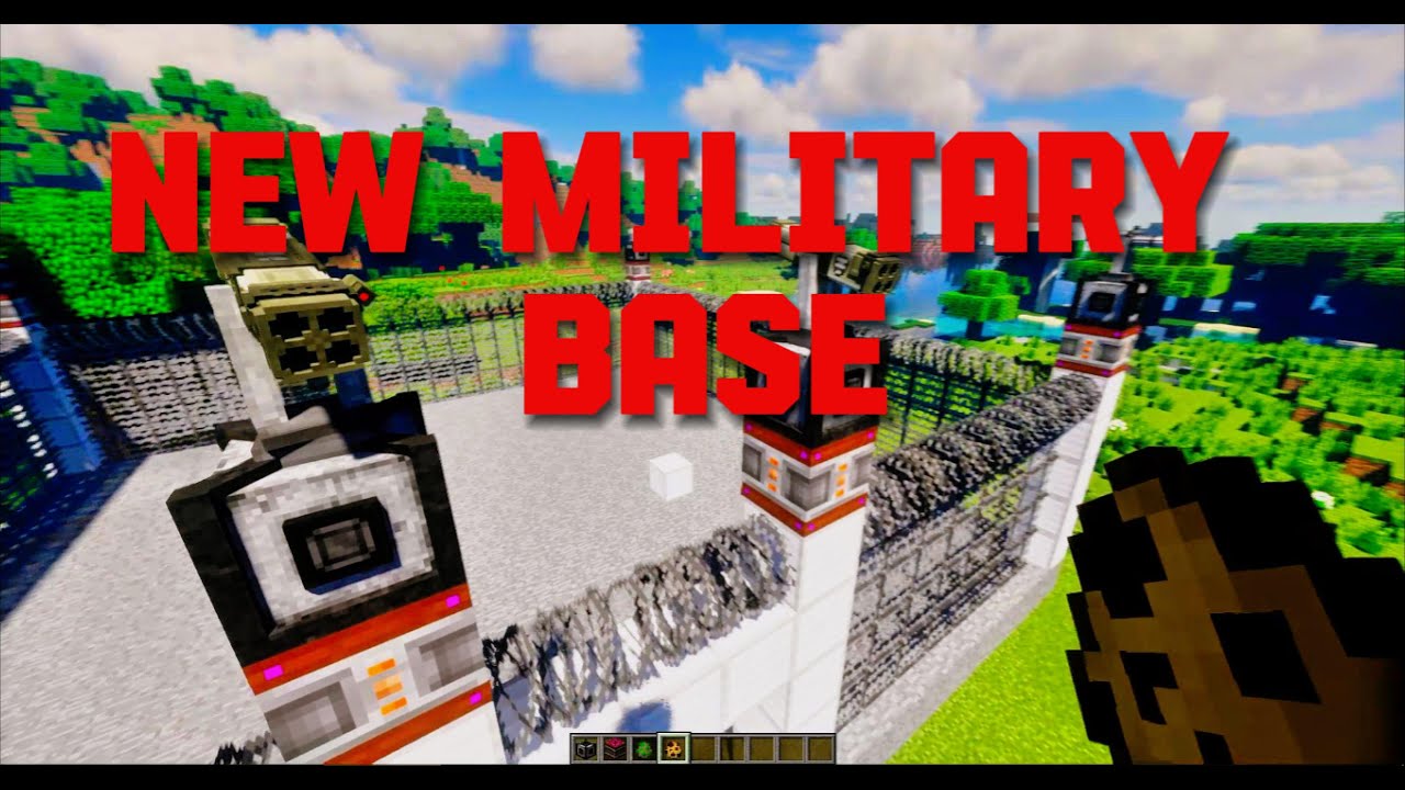 NEW MILITARY BASE in MINECRAFT - YouTube