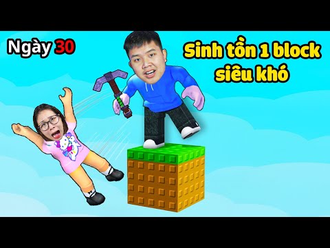 Thử thách sinh tồn trên 1 block siêu khó dễ ngỏm !? bqThanh Sống Sót Được Bao Lâu
