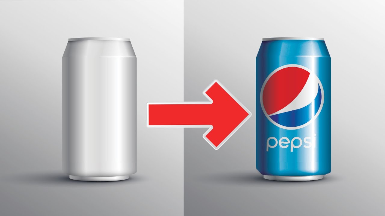 Photoshop: How to create Pepsi can Mock-up - YouTube