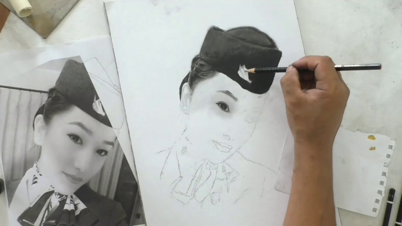 drawing sketch timelape|नेपाली ऐर hostage - YouTube