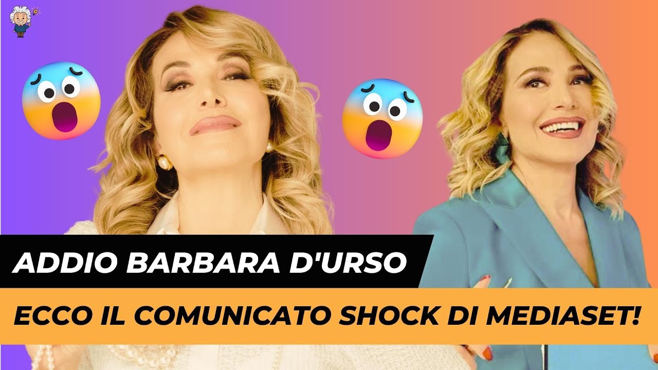 🔴Addio Barbara D'Urso: Ecco il Comunicato Shock di Mediaset😱 - YouTube