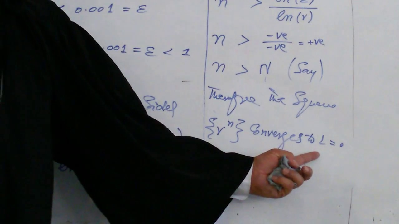 the sequence r power n is converges to l=0 where r less then 1 by m ...