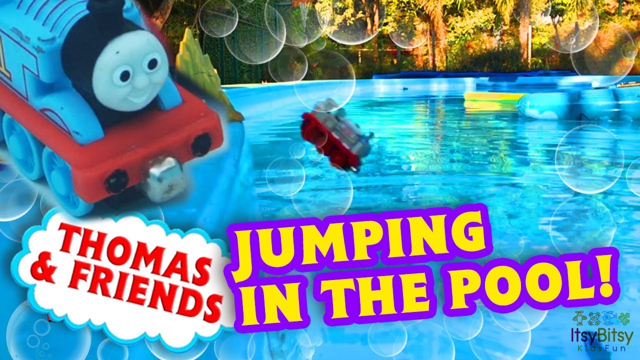 THOMAS AND FRIENDS - UNDERWATER! TRAINS JUMP IN THE POOL PART 2 ...
