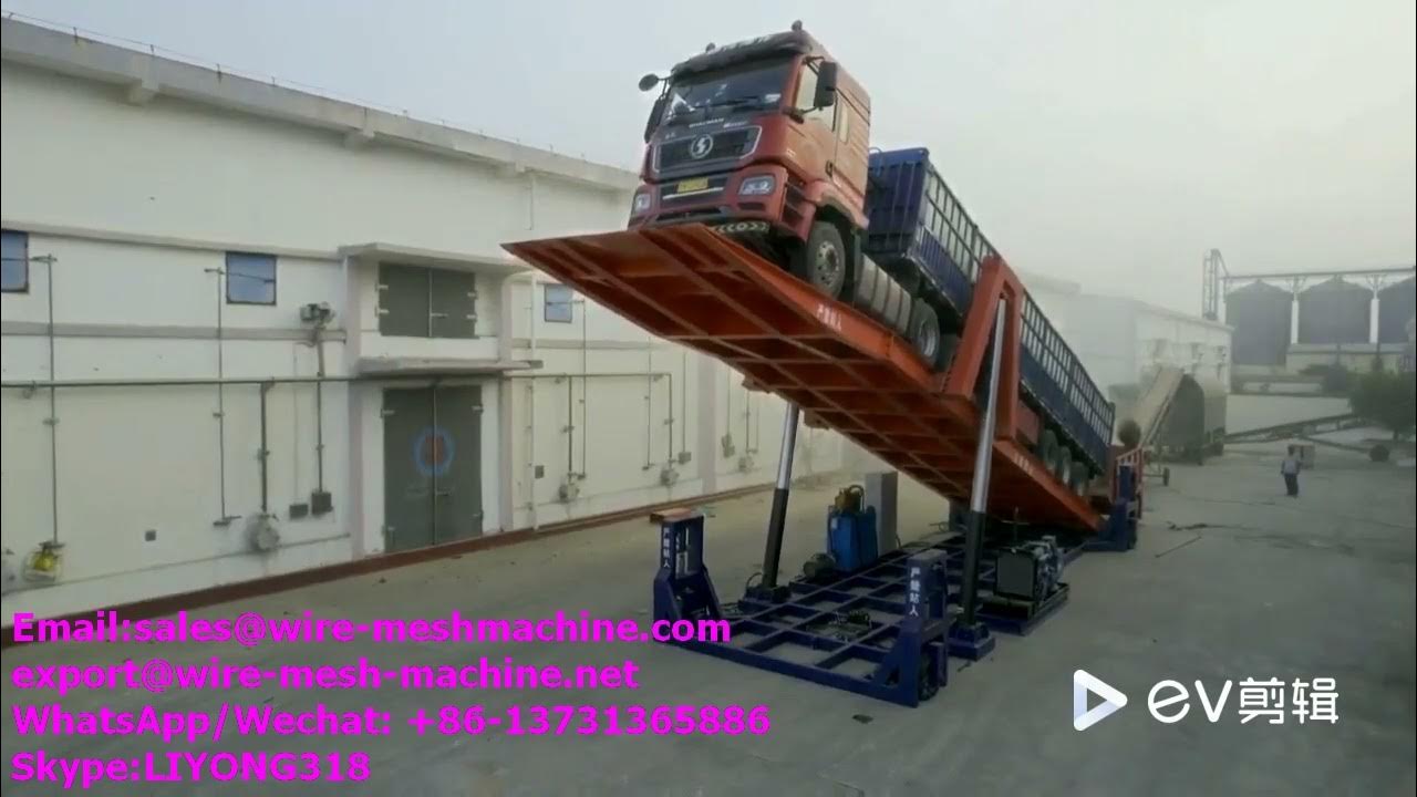 hydraulic mobile truck loading platform;mobile unloading ramp - YouTube