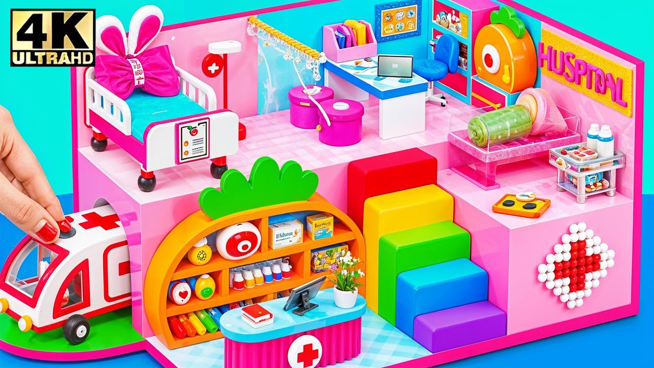 Make Cutest Bunny Hospital and Ambulance with DIY Doctor Set and ...