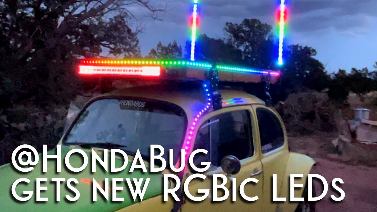 My Bug is a Light show on Wheels! Helian RGBic light strip - YouTube