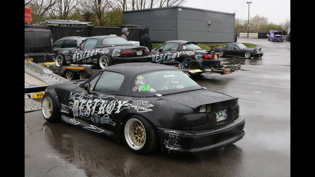 Teesside Drift Day - Low Power 1.6 NA6CE Mx5 Raw Destroyordie - YouTube