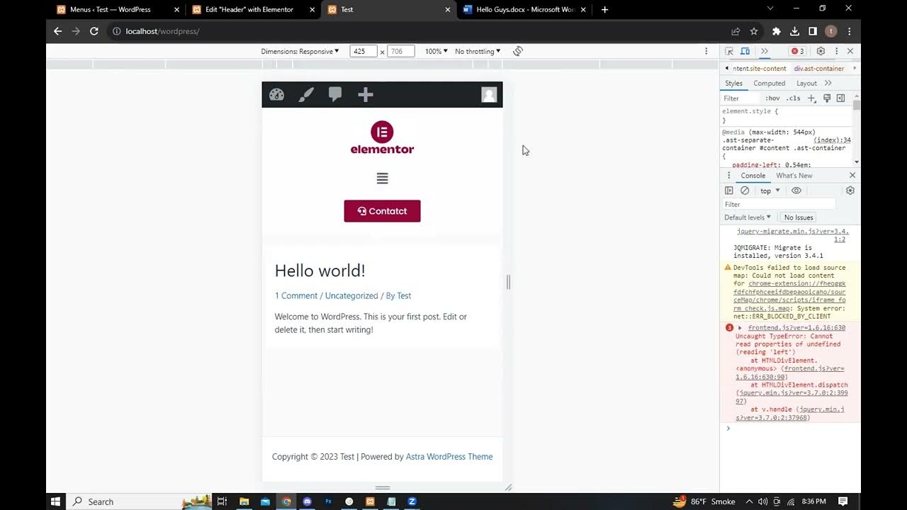 How To Create Custom Header And Footer Using Elementor In Wordpress 2023 Youtube