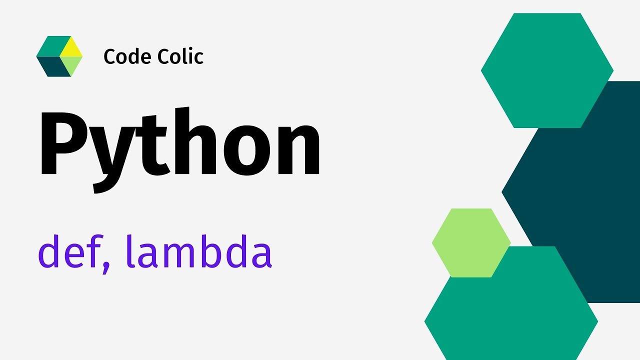 2 Python Fonksiyonlar Ve Lambda Python En İyi Örnekler Youtube