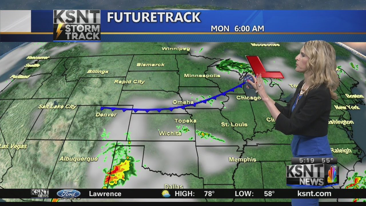 Monday AM KSNT Storm Track Forecast - YouTube