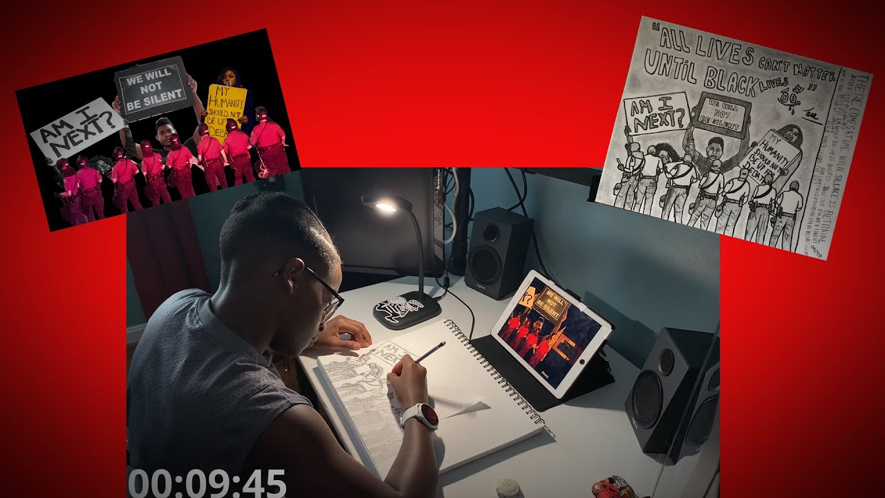 Spreading awareness through art Time lapse. #BLHT - YouTube