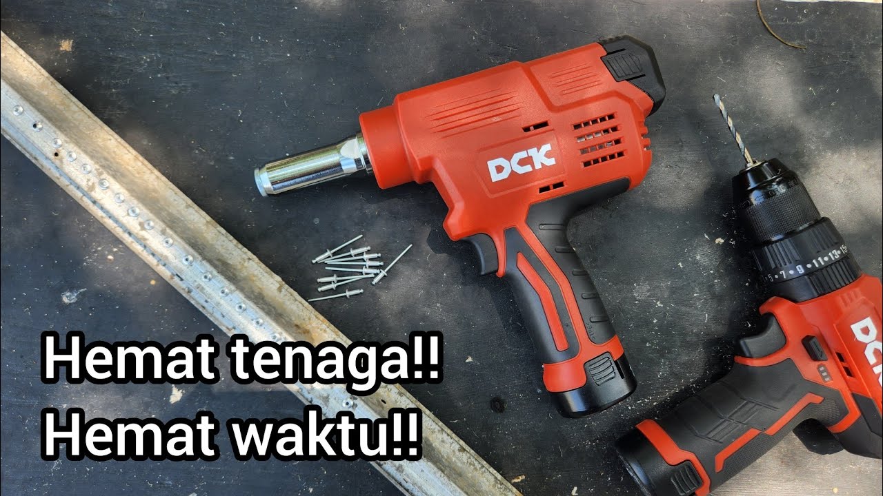 gak pegel!! kerja lebih cepat || rivet gun cordless DCK KDPM40EK - YouTube