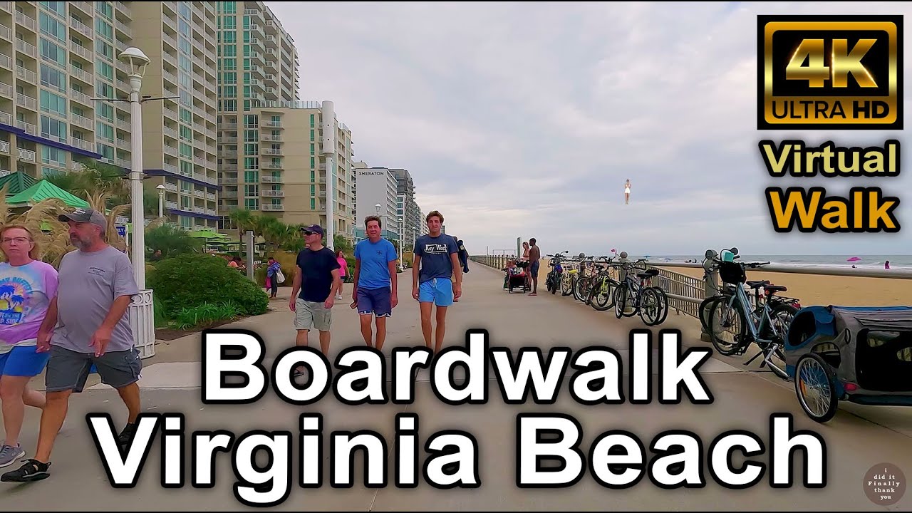 [4K] Virtual Walk | Cloudy Day | Virginia Beach Boardwalk | GoPro Hero ...