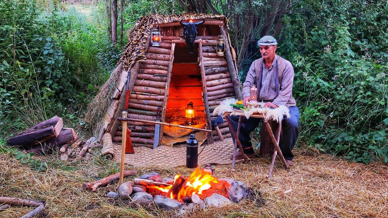 Building Complete DUGOUT Bushcraft Shelter, Start to Finish - YouTube
