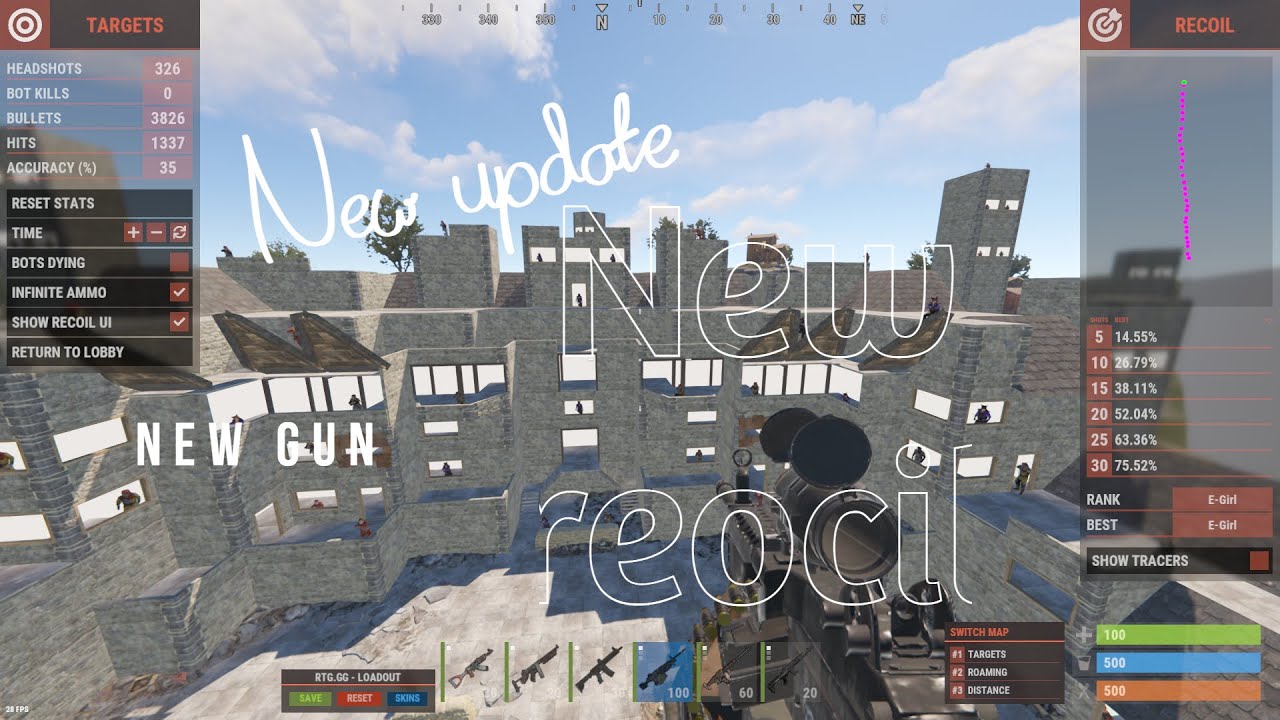 TESTING THE NEW RECOIL ON EVERY WEAPON IN RUST | RUST STAGING BRANCH ...