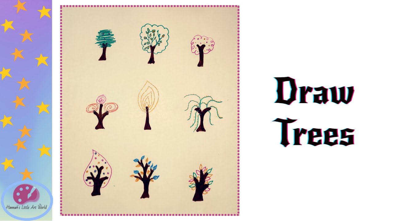 Mastering Tree Art: 9 Types, Easy Drawings! - YouTube