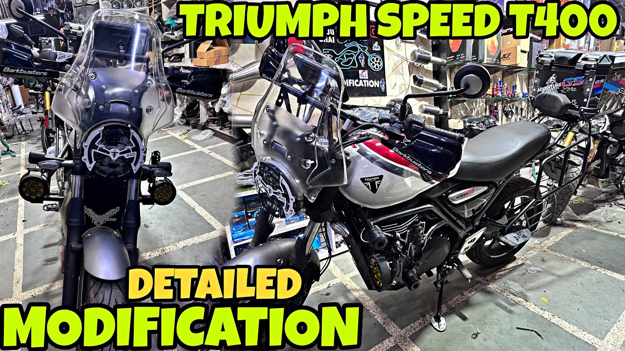 TRIUMPH SPEED T400 ki Fully Loaded Detailed Modification | Lucknow se ...