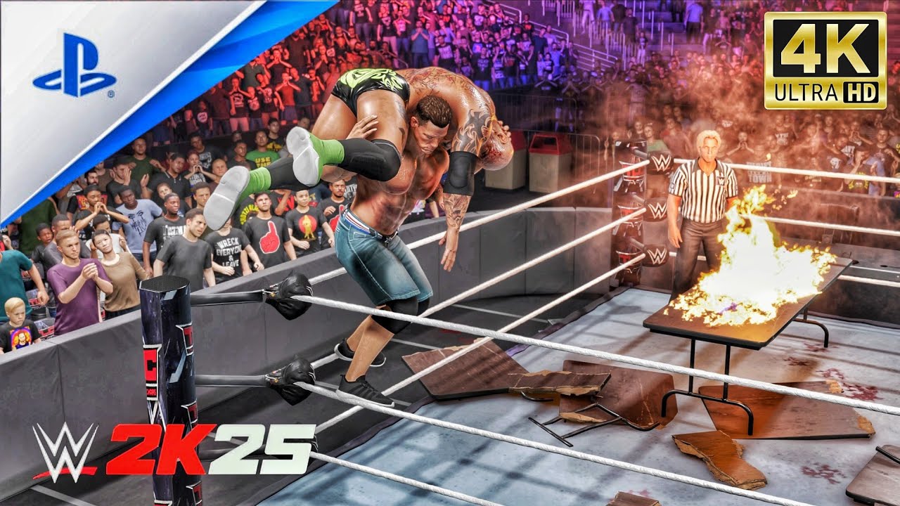 WWE 2K25 - Batista vs John Cena | Extreme Table Match at TLC | PS5 ...